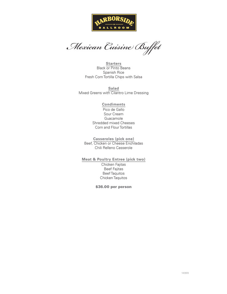 Mexican Buffet - Harborside Banquets